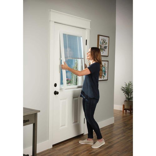 ODL White Cordless Enclosed Aluminum Blind 1/2" for 38.75" x 24.75 ...