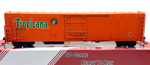 HO RED CABOOSE RR-34818-04 R-70-15 TROPICANA REEFER WITH LEAF OVER I ...