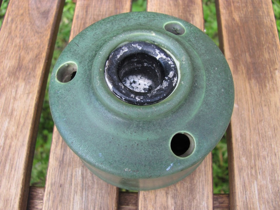 Arts & Crafts HAMPSHIRE Rare ink well Matt green Art Pottery | eBay