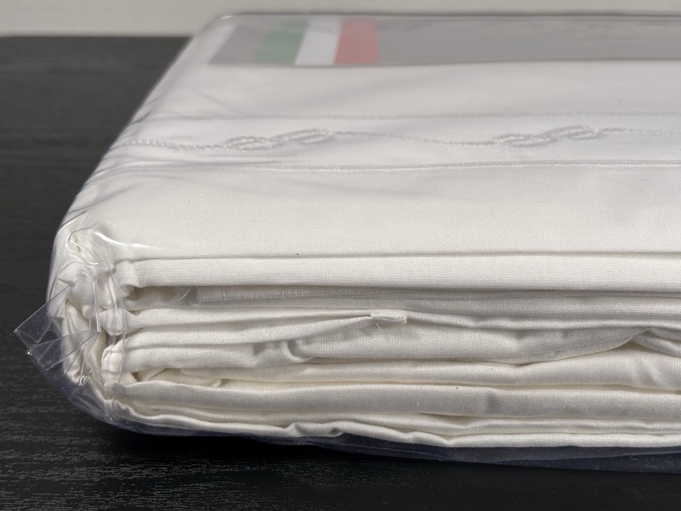 Maurizio Italy Queen Sheet Set 100% Cotton Made in Italy Embroidered ...