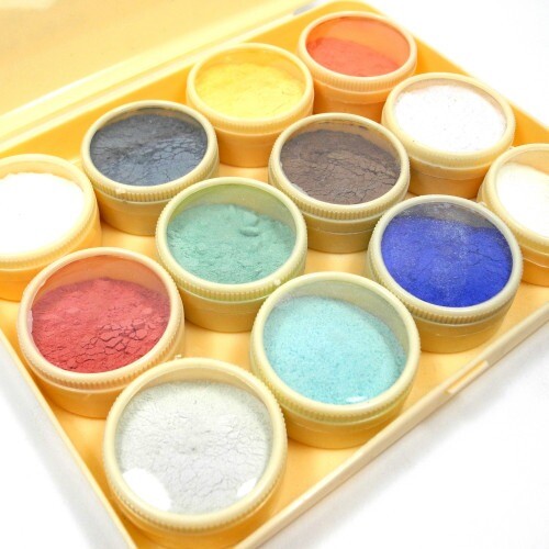 Enamel powders set of 12 Opaque starter set kit enamelling enamels ...