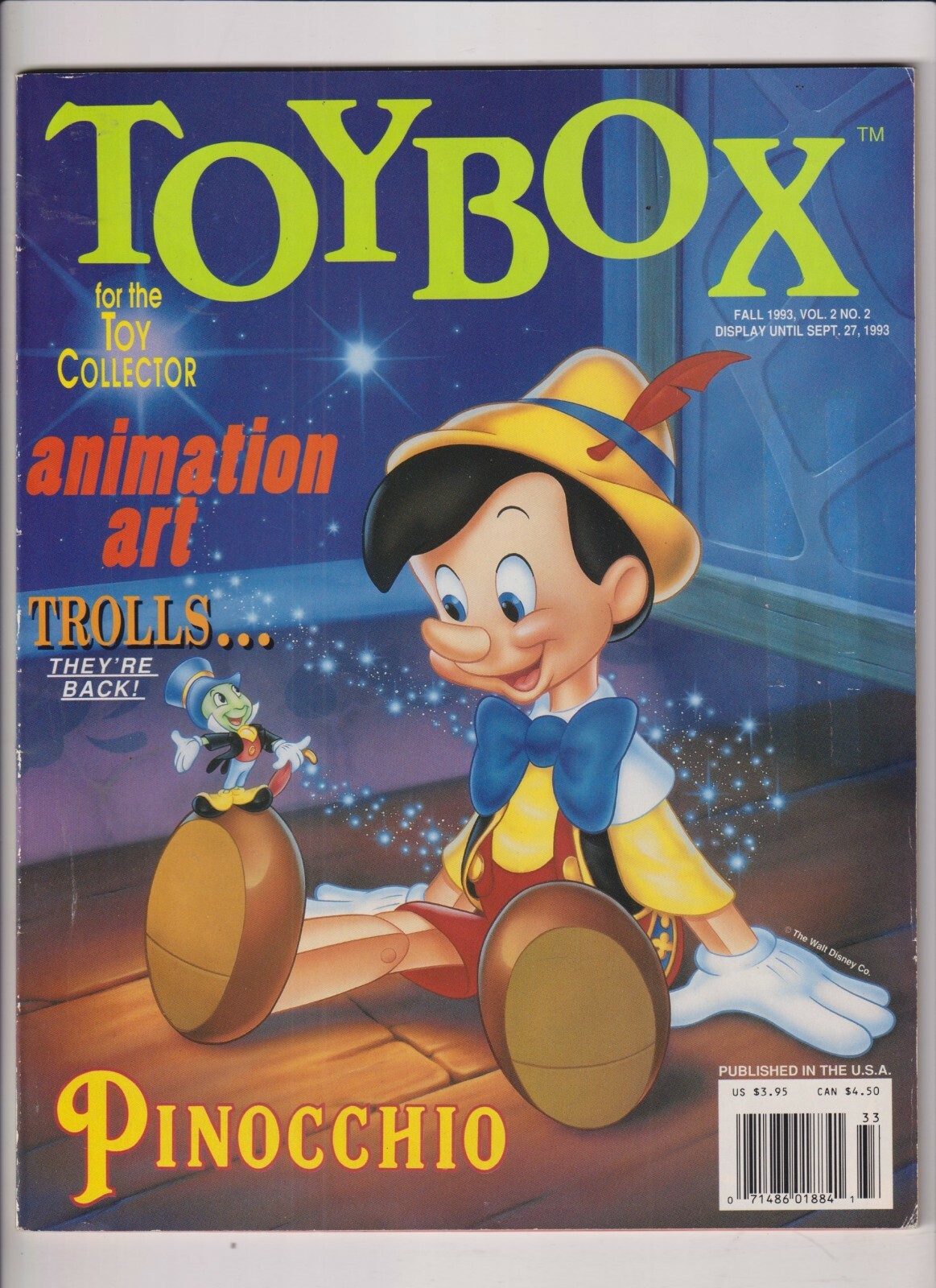 Toybox Magazine Pinocchio Animation Art Fall 1993 102319nonr | eBay