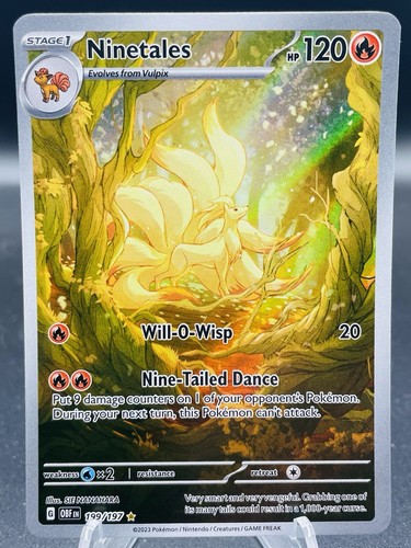 Pokemon Ninetales 199/197 Obsidian Flames Illustration Rare Full Art Holo LP | eBay
