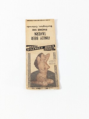Finley Beer Tavern Burlington Colorado 1940s Match Cover | eBay