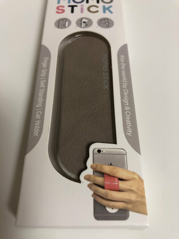 Momo Stick Light Brown Finger Grip Holder Smart Phone Iphone Andoid ...