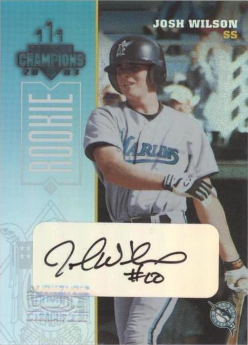 2003 Donruss Champions - Rookie Josh Wilson #109 Signatures /400 (AU ...