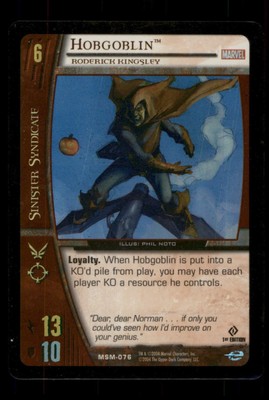 Hobgoblin Roderick Kingsley MSM-076 VS System Web Of SpiderMan Holo ...