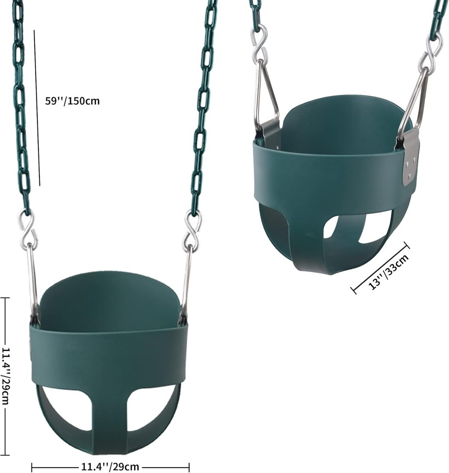 Toddler Swing, 150Cm Iron Chains Baby Swing Outdoor, Heavy-Duty High ...