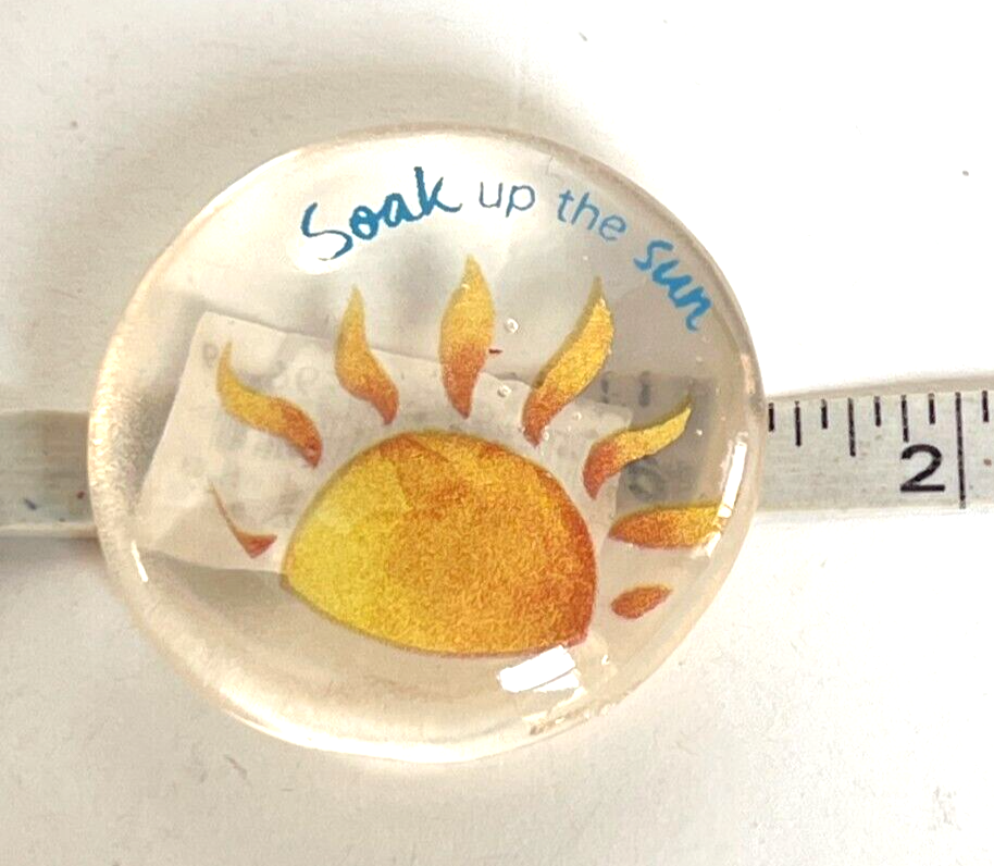 Ganz 1 5/8" Round Acrylic SUNSHINE Message Token "Soak Up The Sun" | eBay