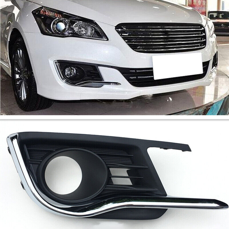 1PC Right Side Front Bumper Fog Light Cover Bezel W/Chrome For Suzuki ...