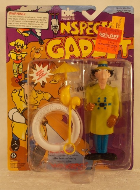 Inspector Gadget W/go Go Gaget Water Pistol Figure Tiger Toys 1992 MOC ...