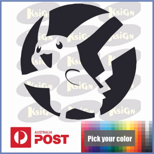 Pikachu car window laptop DIY sticker decal design multi color ...