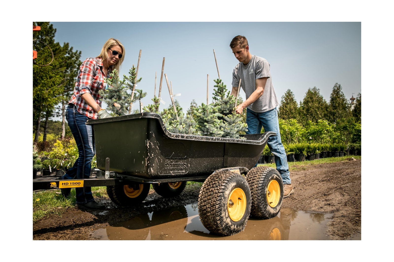 Polar Trailer 8262 Heavy Duty Tandem Axle Cubic Foot ATV UTV Lawn Mower ...