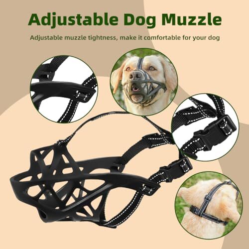 Dog Muzzle, Soft Breathable Muzzles for Small Medium Large Dogs， Basket ...