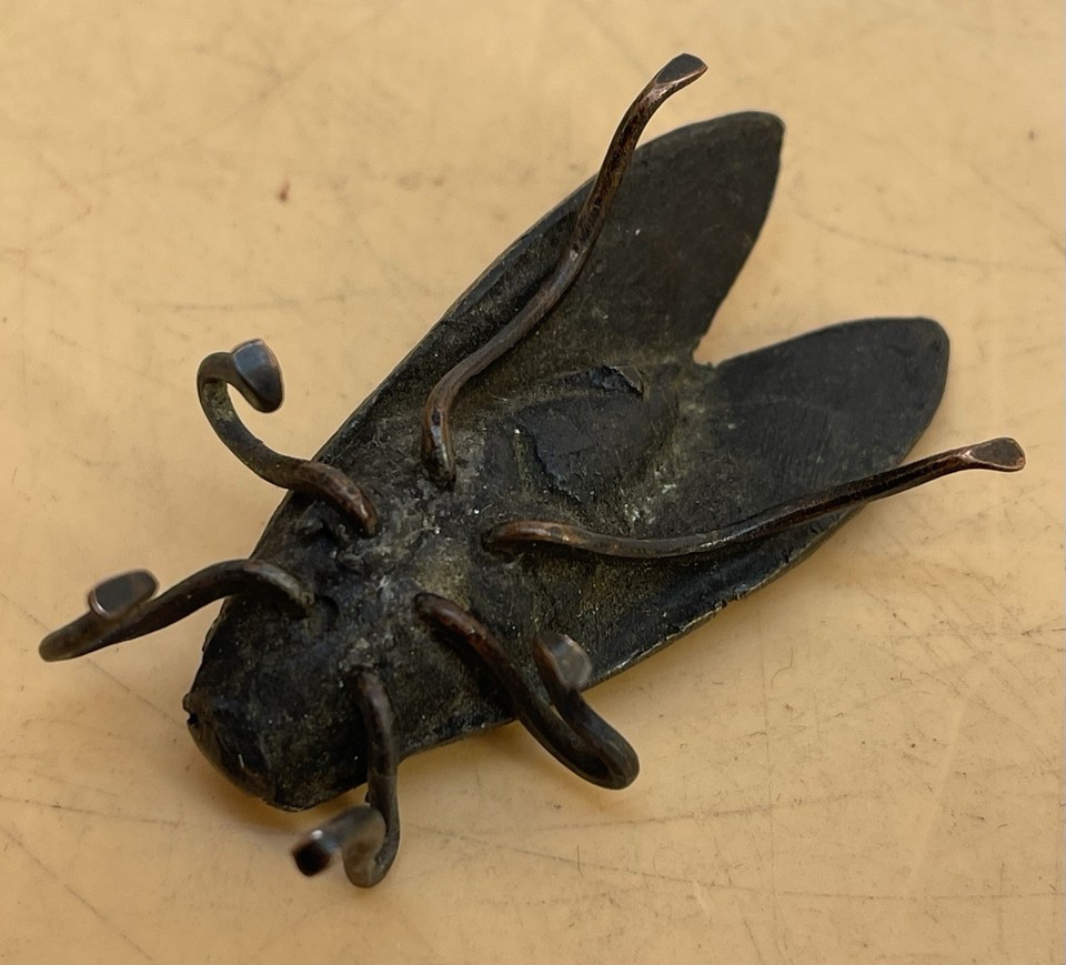 Japanese Meiji Period Bronze Insect Okimono- Cicada | eBay