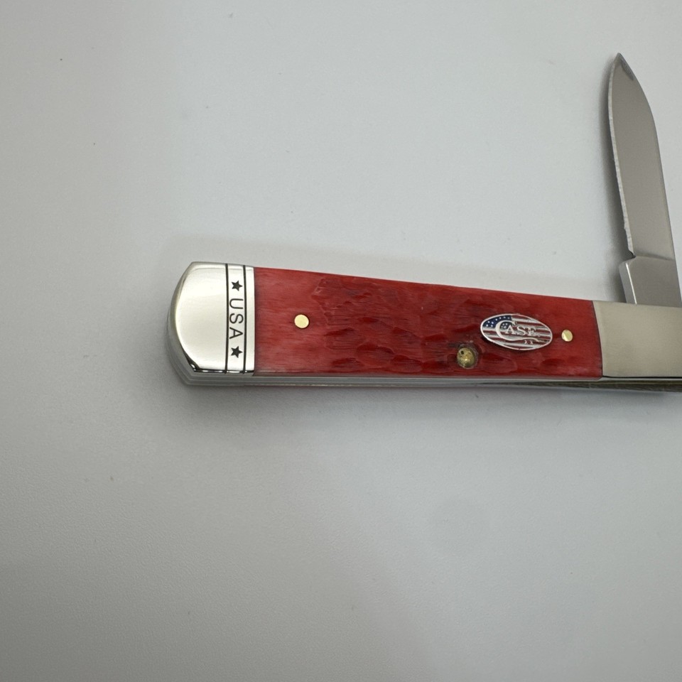 CASE RAZOR KNIFE USA FLAG SHIELD JIGGED RED BONE 62005 RAZSS | eBay