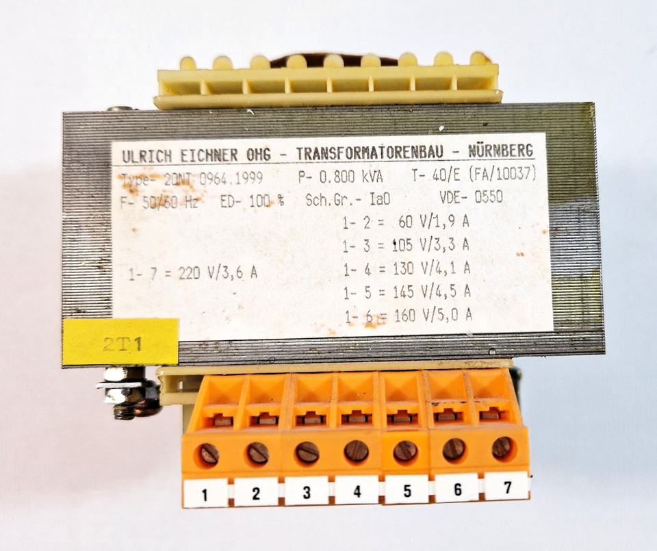 Ulrich Eichner OHG 20NT 0964.1999 Trasformatore | eBay
