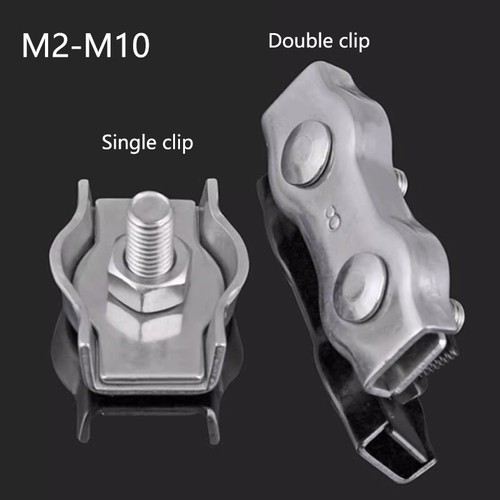 Wire Rope Cable Rope Clamps Caliper Single/Double Clips A2 304 ...