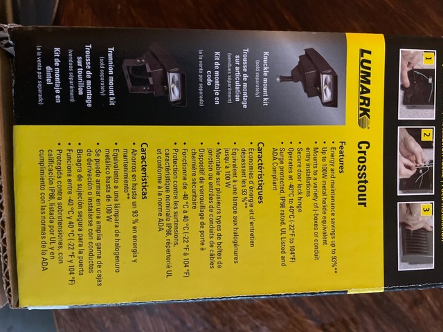 Lumark XTOR2B-PC1 Crosstour 1 Light 7" Tall LED Commercial Wall ...