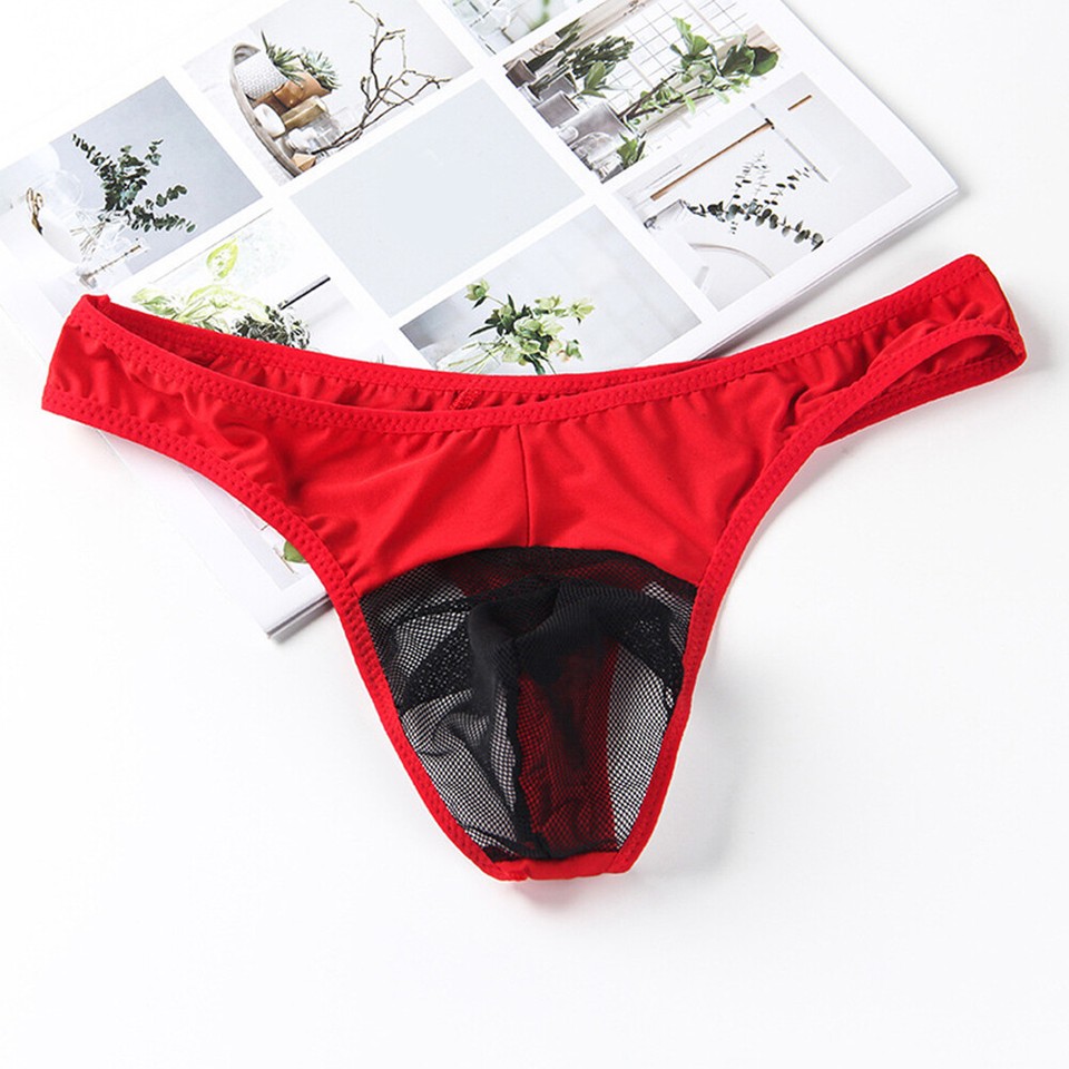 Men Mesh G-String T Back Sexy Lingerie Panties Underwear Thongs ...