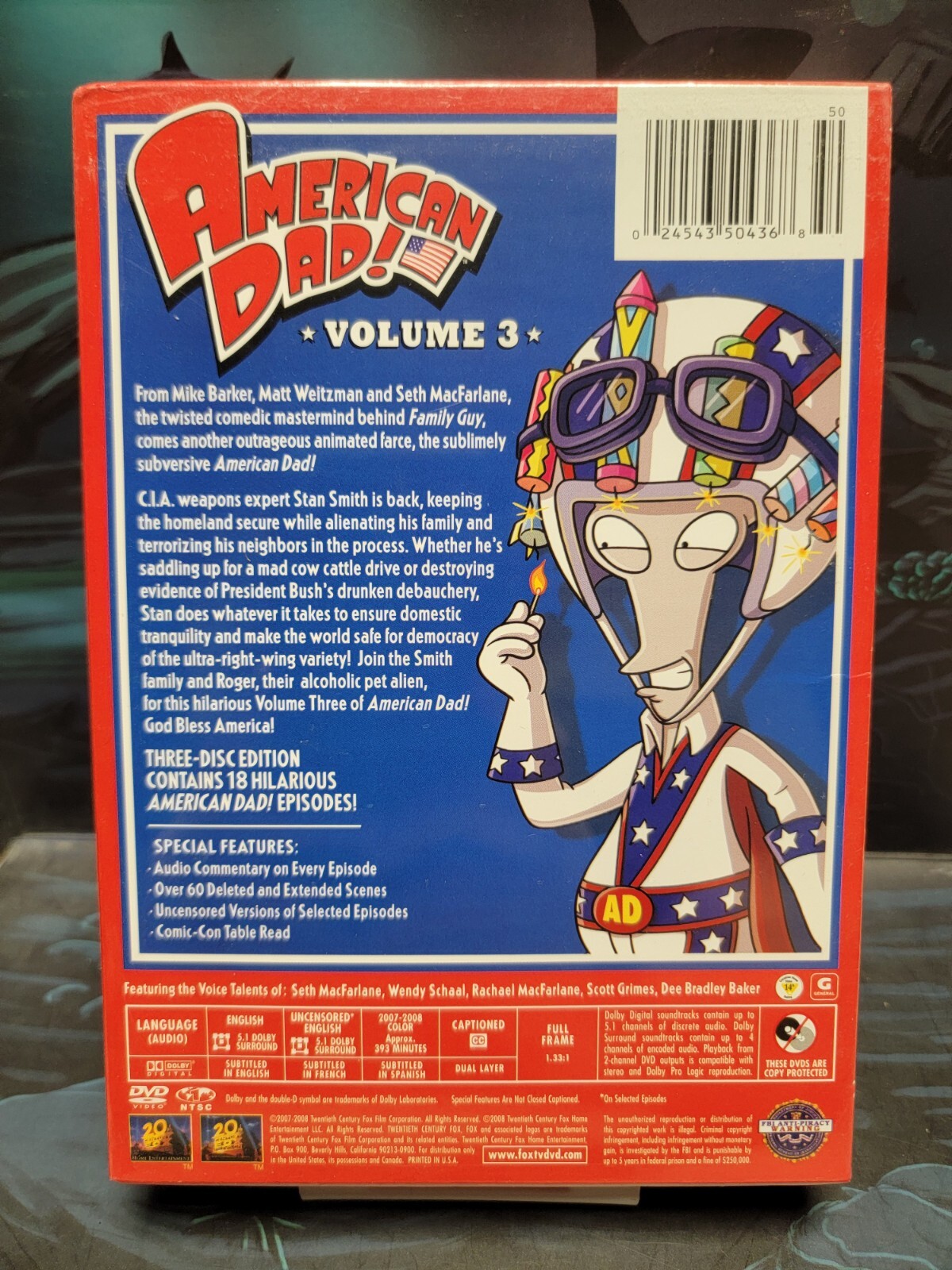American Dad - Volume 3 (DVD, 2008, 3-Disc Set) for sale online | eBay