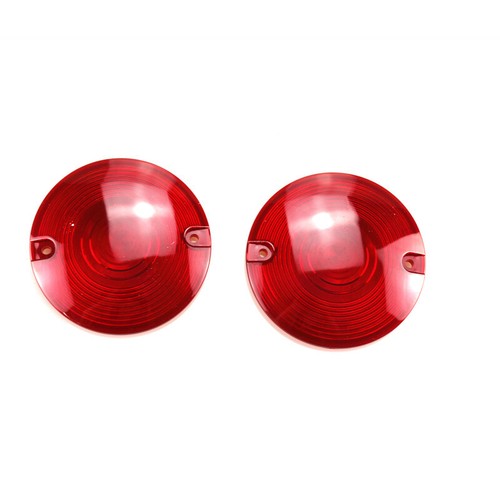 2pcs Motorcycle Red Turn Signal Lens Light Cover For Harley Heritage ...
