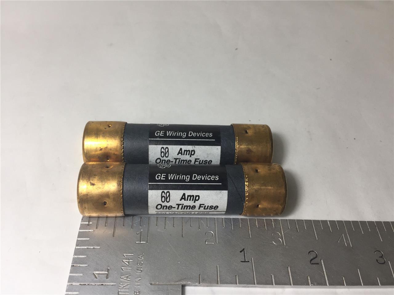 GE 60Amp One Time Fuse Class H, E20 Lot 2 | eBay