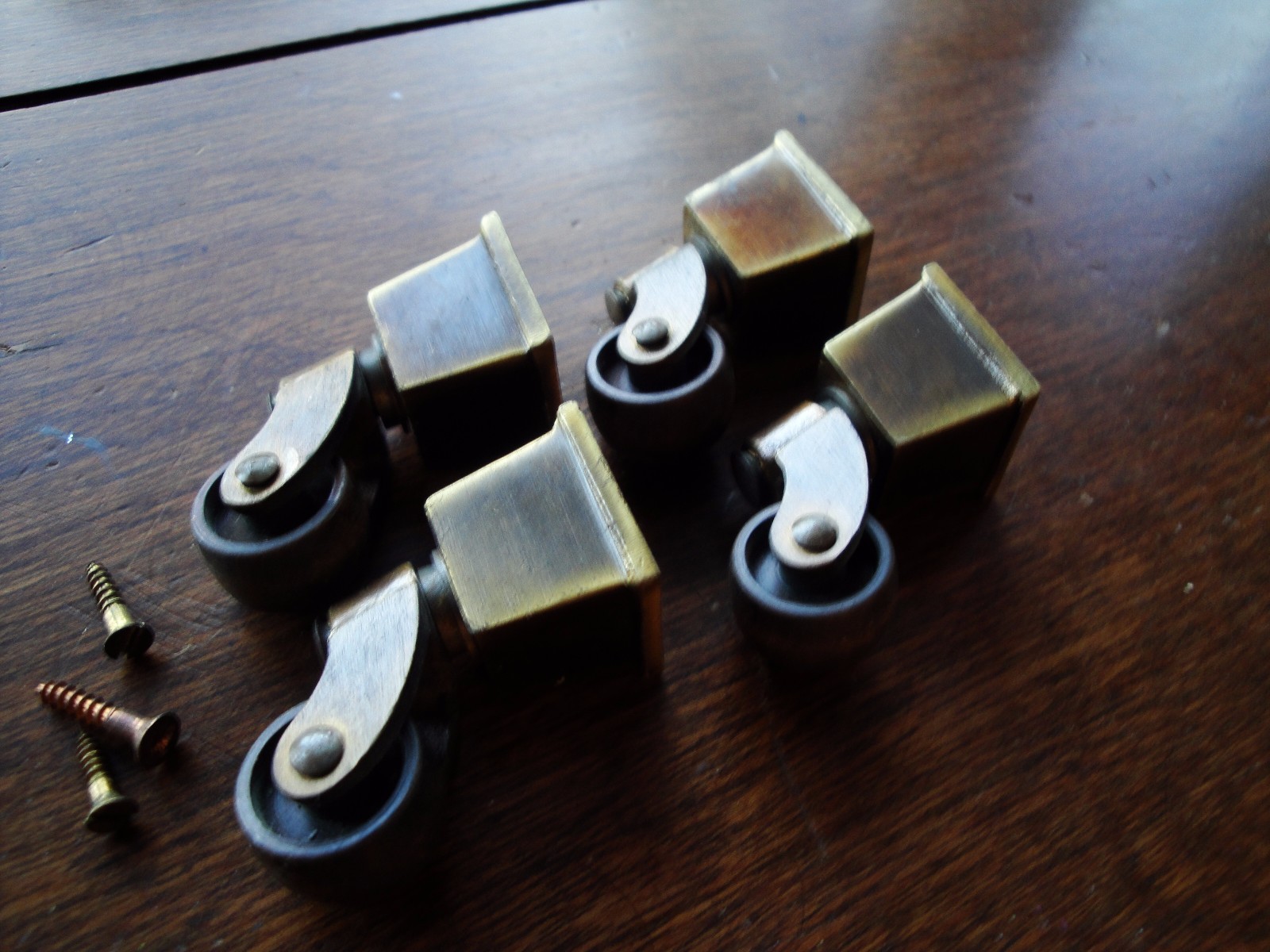 set of 4 antique bronze furniture casters | eBay