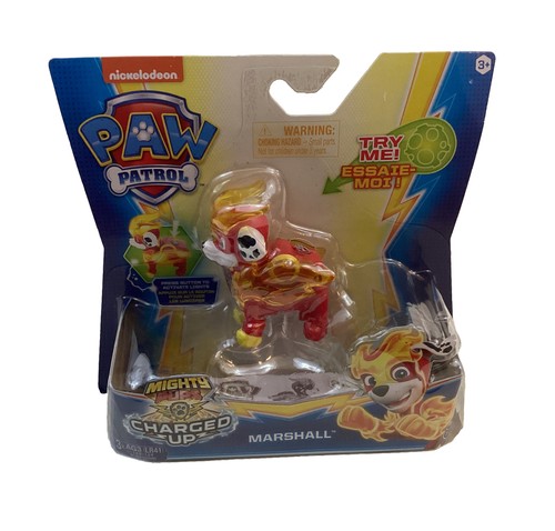 Paw Patrol Mighty Pups Charged Up Marshall Figure Fire Spin Master New ...
