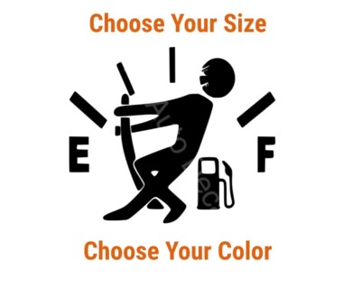 Gas Consumption Funny Empty Fuel Full Car Vinyl Sticker Window Jeep ...