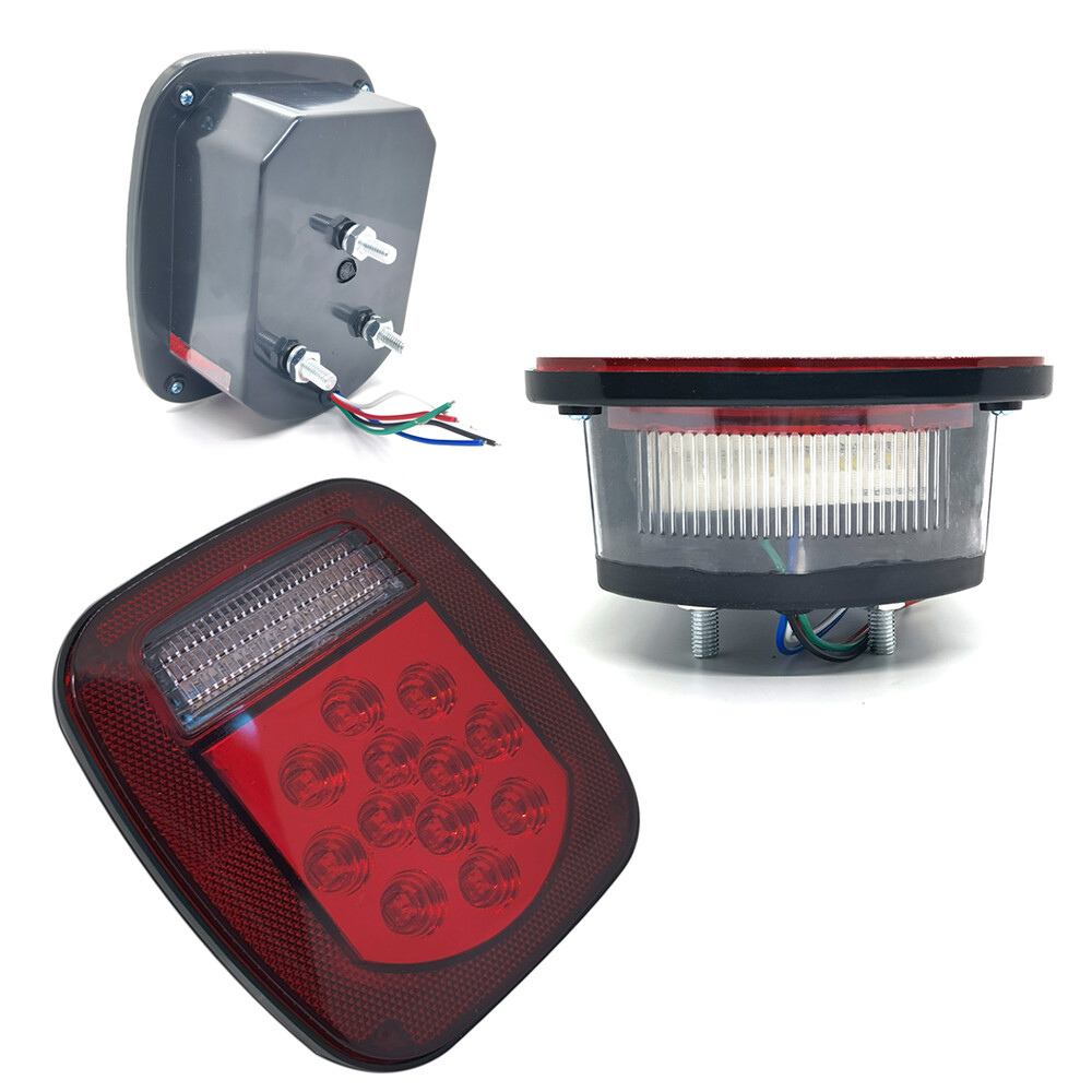 Pair 39 LED Tail Lights Brake License Plate Lamp For Jeep Wrangler YJ ...