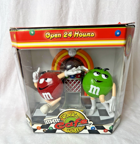 M&M Rock Café Roll Candy Dispenser Jukebox Red & Green Characters 1980s ...