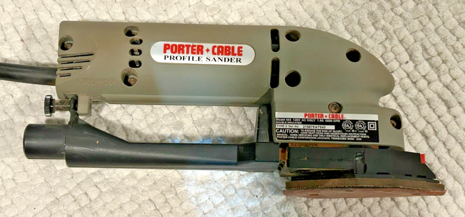 Porter Cable Profile Sander Kit Model 444 Detail Molding Set w/ Case ...