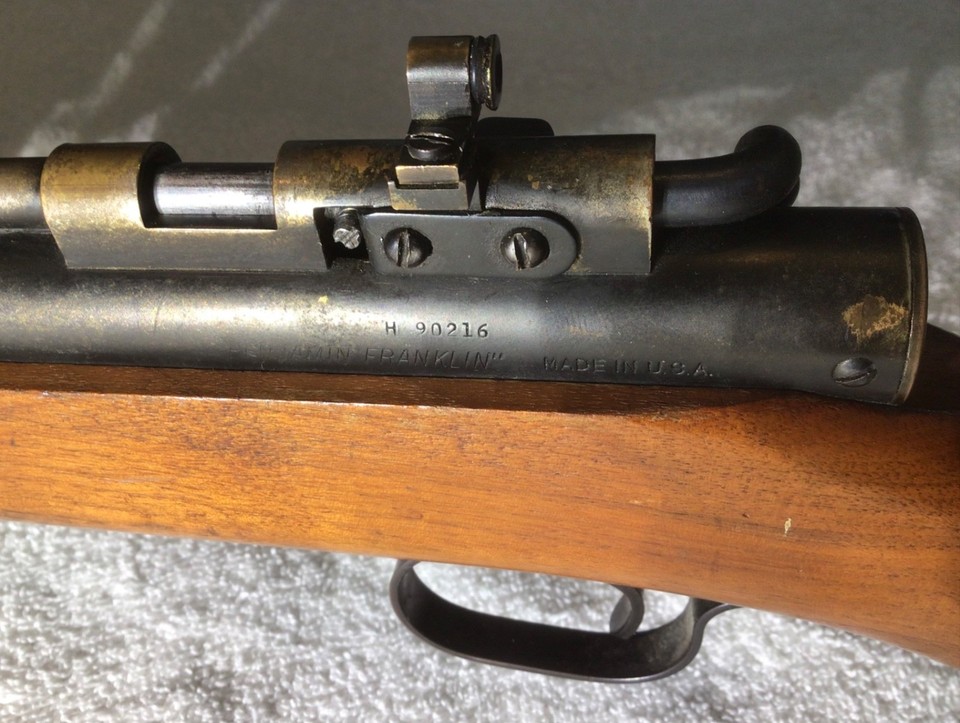 Older Benjamin 312 multi pump 22 caliber pellet air rifle peep aperture ...