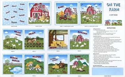 On the Farm Book Panel Cuddle® Minky Fabric BT panel X 58 inches ...