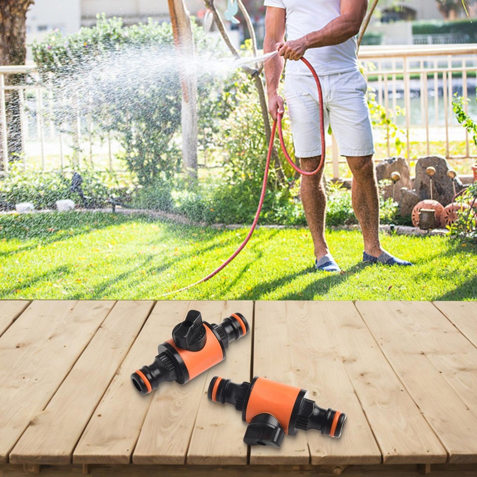 Efficient In line Faucet Tap Valve Connector for Garden Hose Pipe (2pcs ...