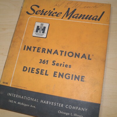 INTERNATIONAL 361 Series DIESEL ENGINE Service Repair Shop Manual book ...
