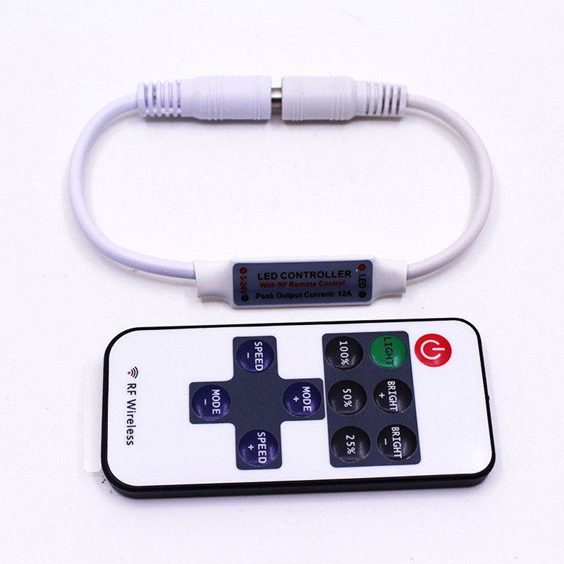 Single Color LED Dimmer Controller 11keys Mini RF Wireless Remote For ...