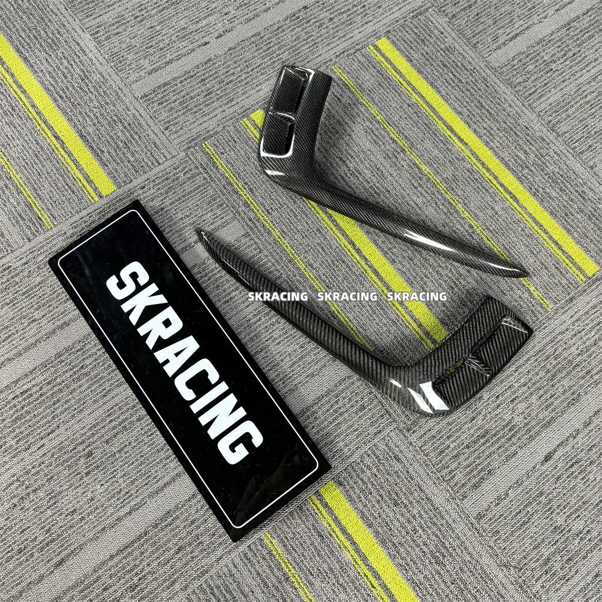 Front Bumper Side Splitter Canard Fins Trim For Bentley Bentayga V8 ...