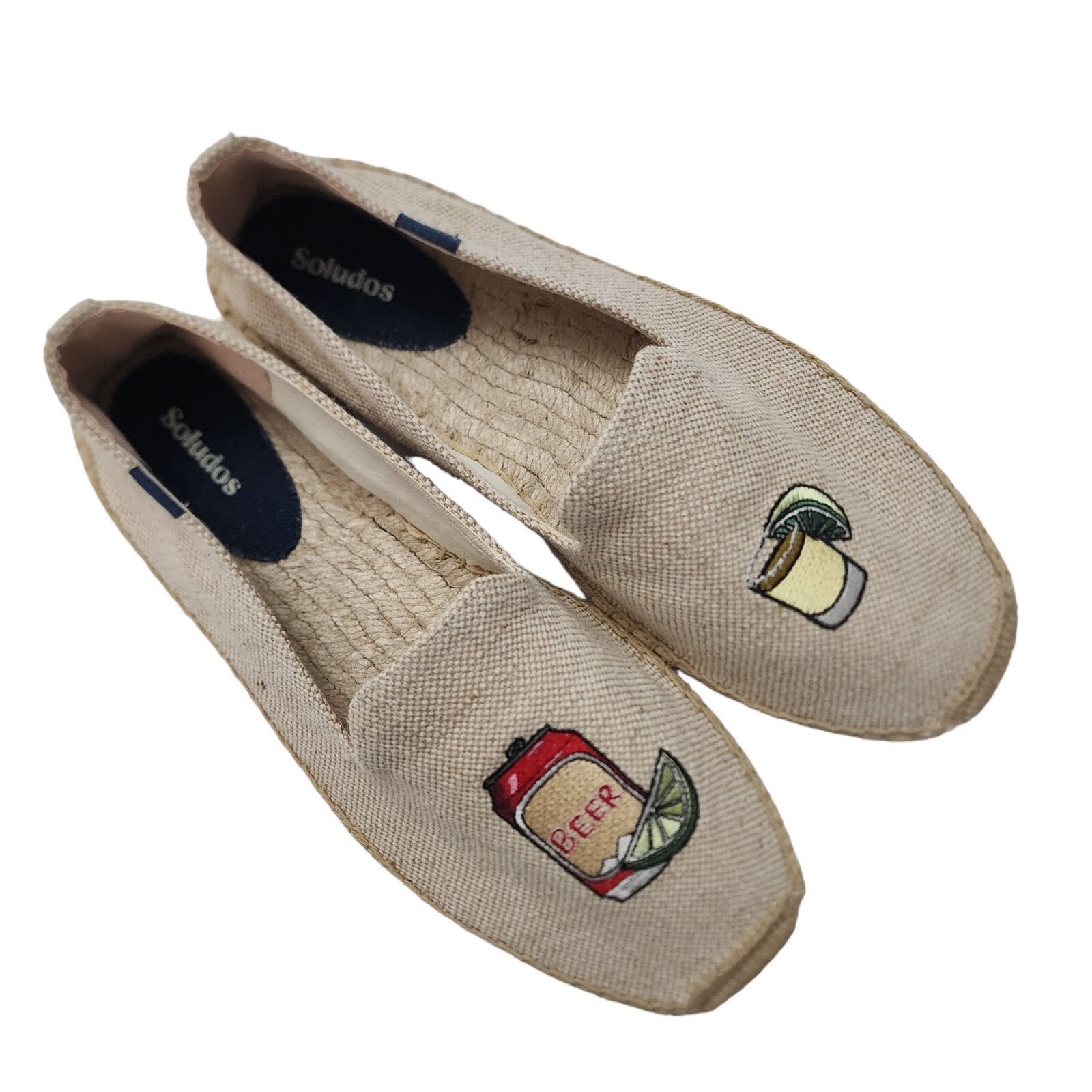 Soludos Mens Beer Shot Smoking Slippers Shoes Espadrille Loafer Slip On ...