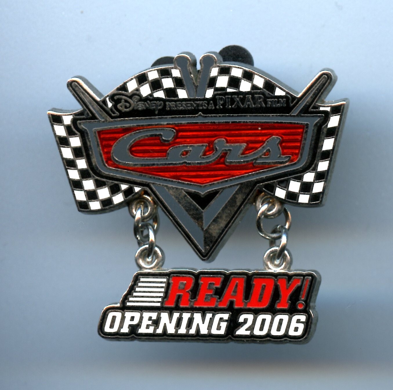 WDW Disney Pixar's Cars Countdown Ready! Movie Logo Dangle LE 1000 Pin ...