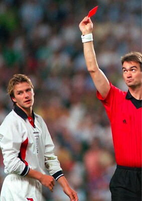 David Beckham Red Card v Argentina 1998 | eBay UK