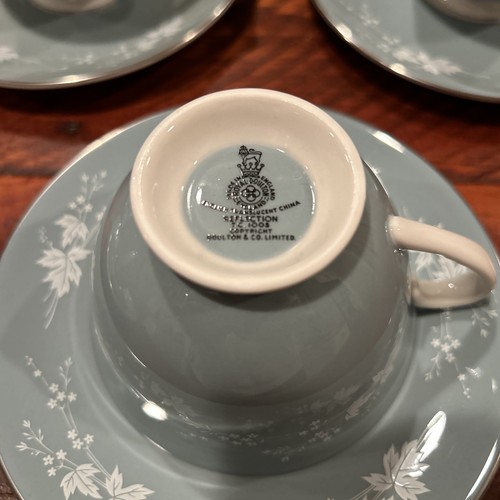 Royal Doulton Reflection Footed Cup & Saucer Set of 5 English ...