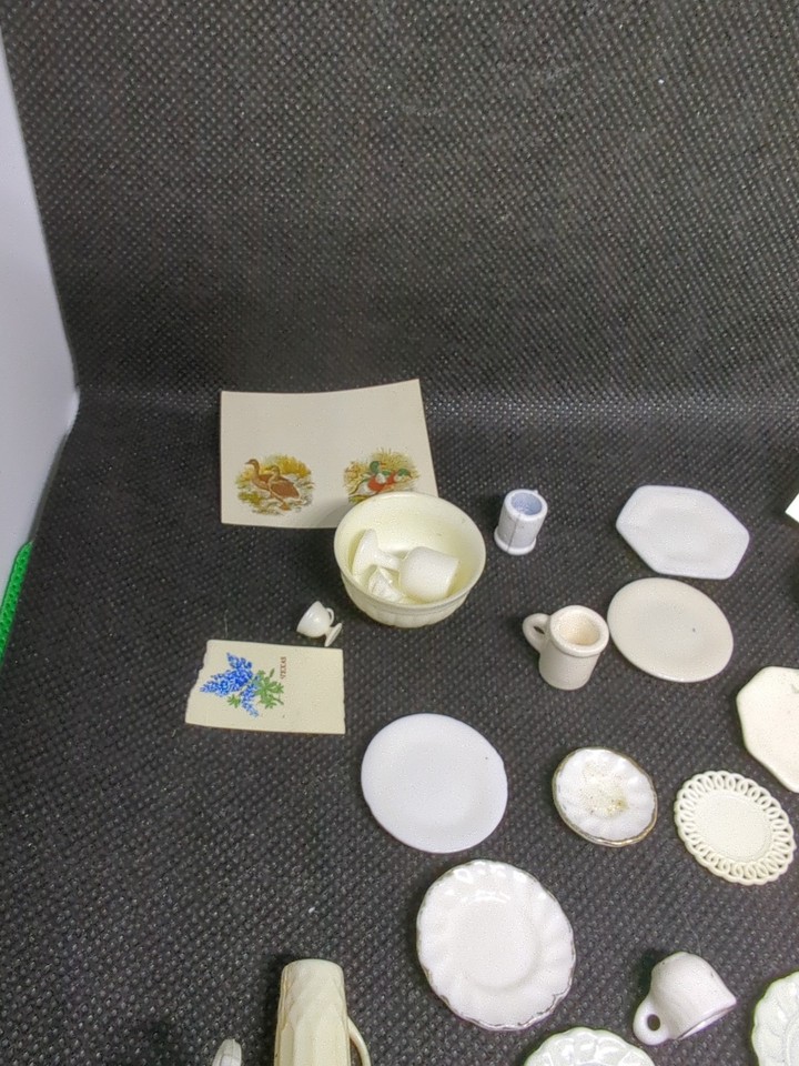Miniature Dollhouse Accessories Bulk White Dishes for Painting *30 ...