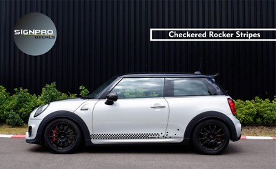 Mini Cooper Rally Turbo 2000-18 Rocker Racing Tile Graphics Decals Side ...