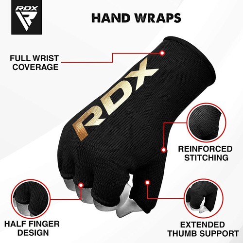 Boxing Hand Wraps by RDX, Elasticated Inner Gloves, Muay Thai Wraps ...