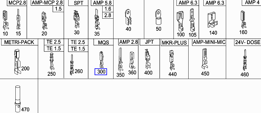 Mercedes Wiring Connector Plug Terminal Contact Pin A0135454626 New ...