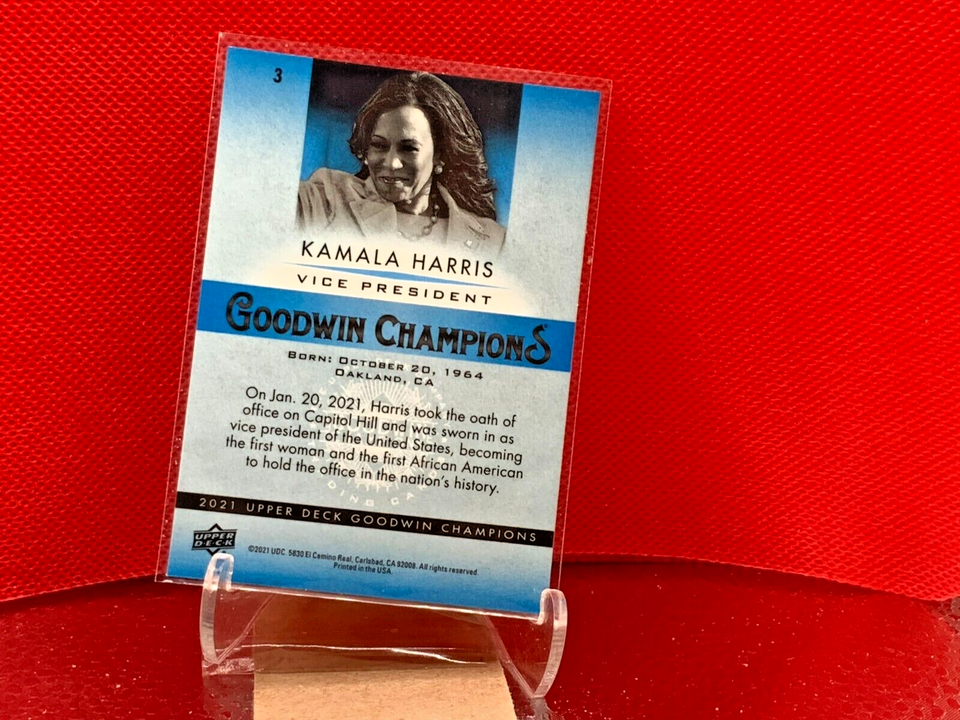 KAMALA HARRIS 2021 UPPER DECK GOODWIN PLATINUM BLUE #3 AA66 | eBay