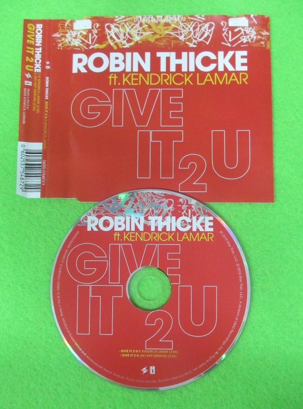 CD Singolo ROBIN THICKE KENDRICK LAMAR GIVE IT 2 U 2013 06025 3754872 9 ...