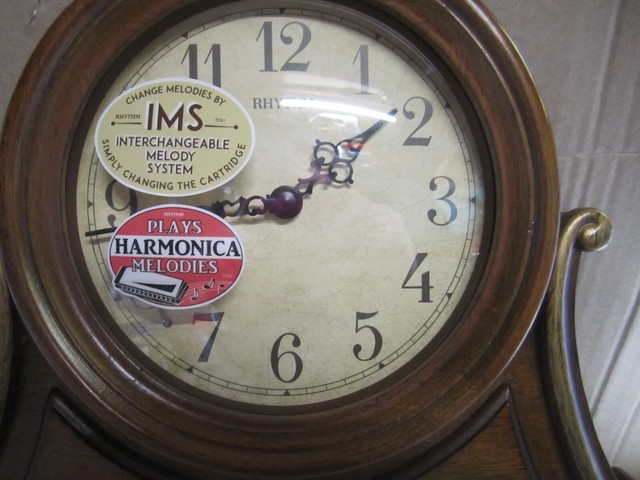Rhythm Clocks Lancaster Musical Mantel Clock w/Harmonica Melodies ...